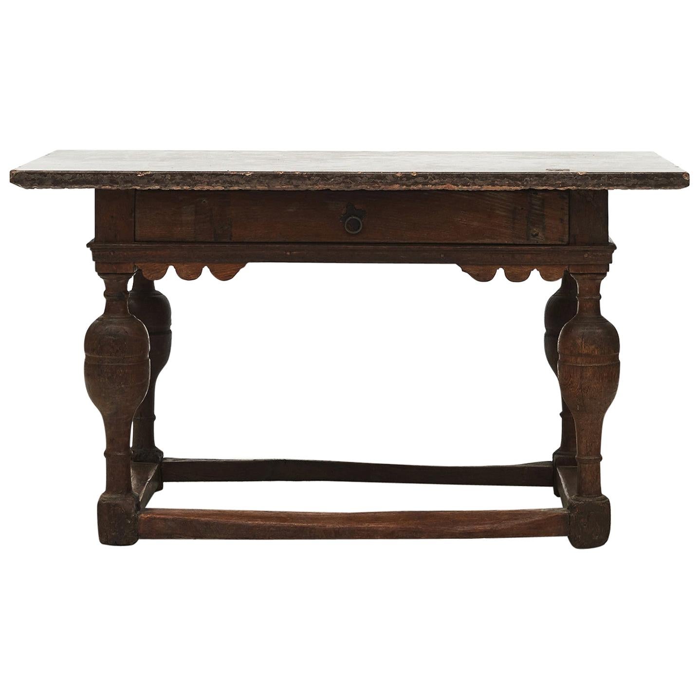 Baroque Style Delft Tile Top Table at 1stDibs