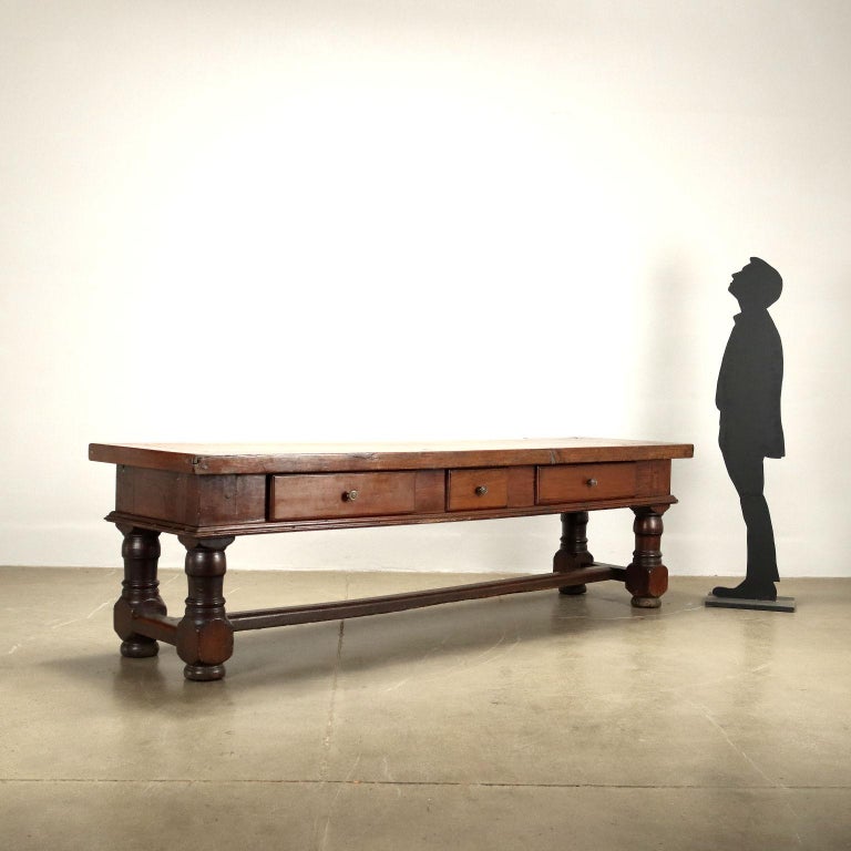 Baroque Table Walnut Italy Xvii-Xviii Century For Sale at 1stDibs