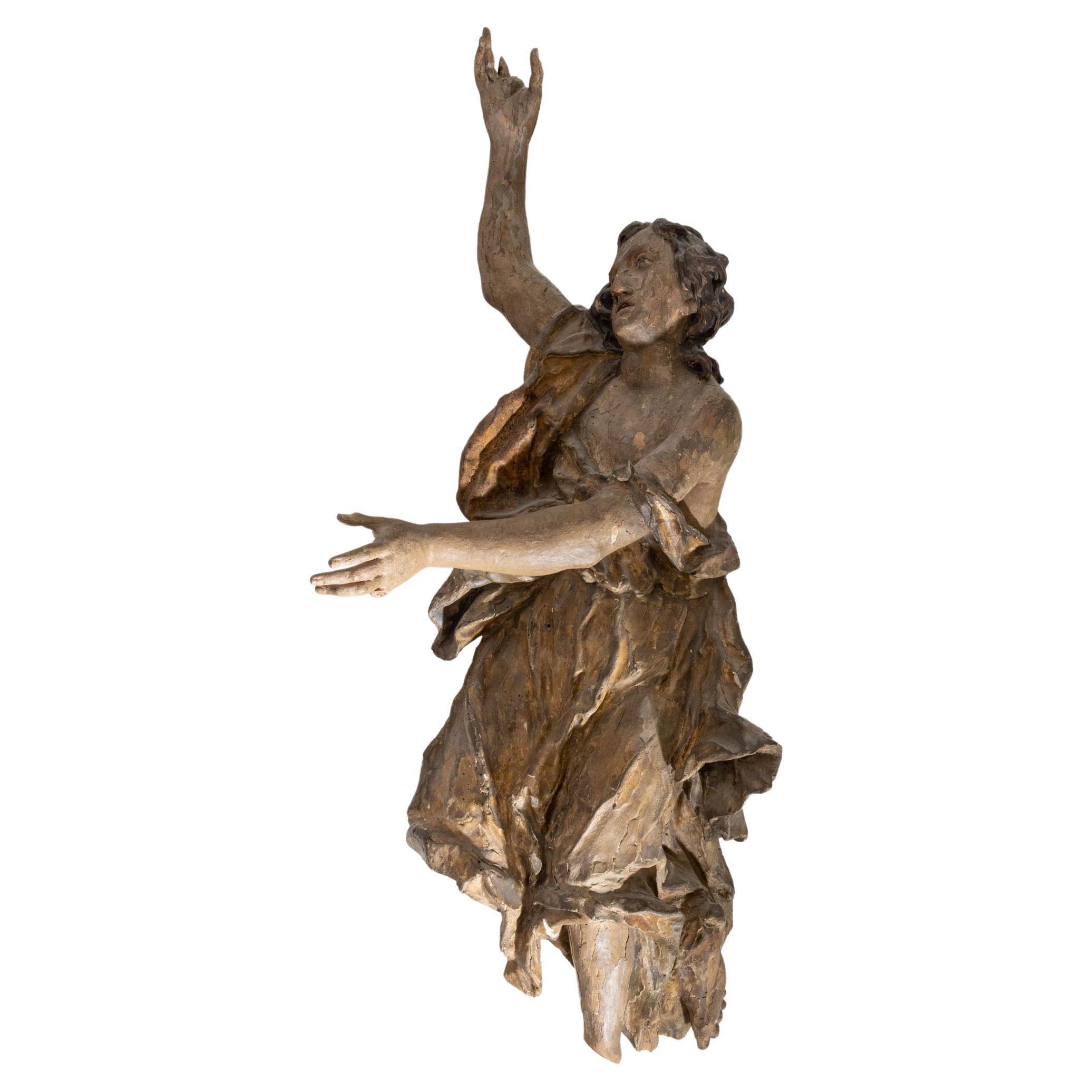 Baroque Wall Angel, 18th Century at 1stDibs