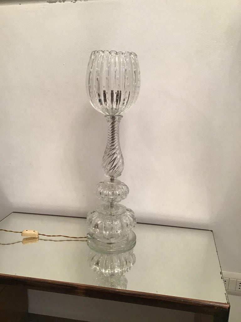 Barovier e Toso Table Lamp Murano Glass, 1940, Italy For Sale at 1stDibs
