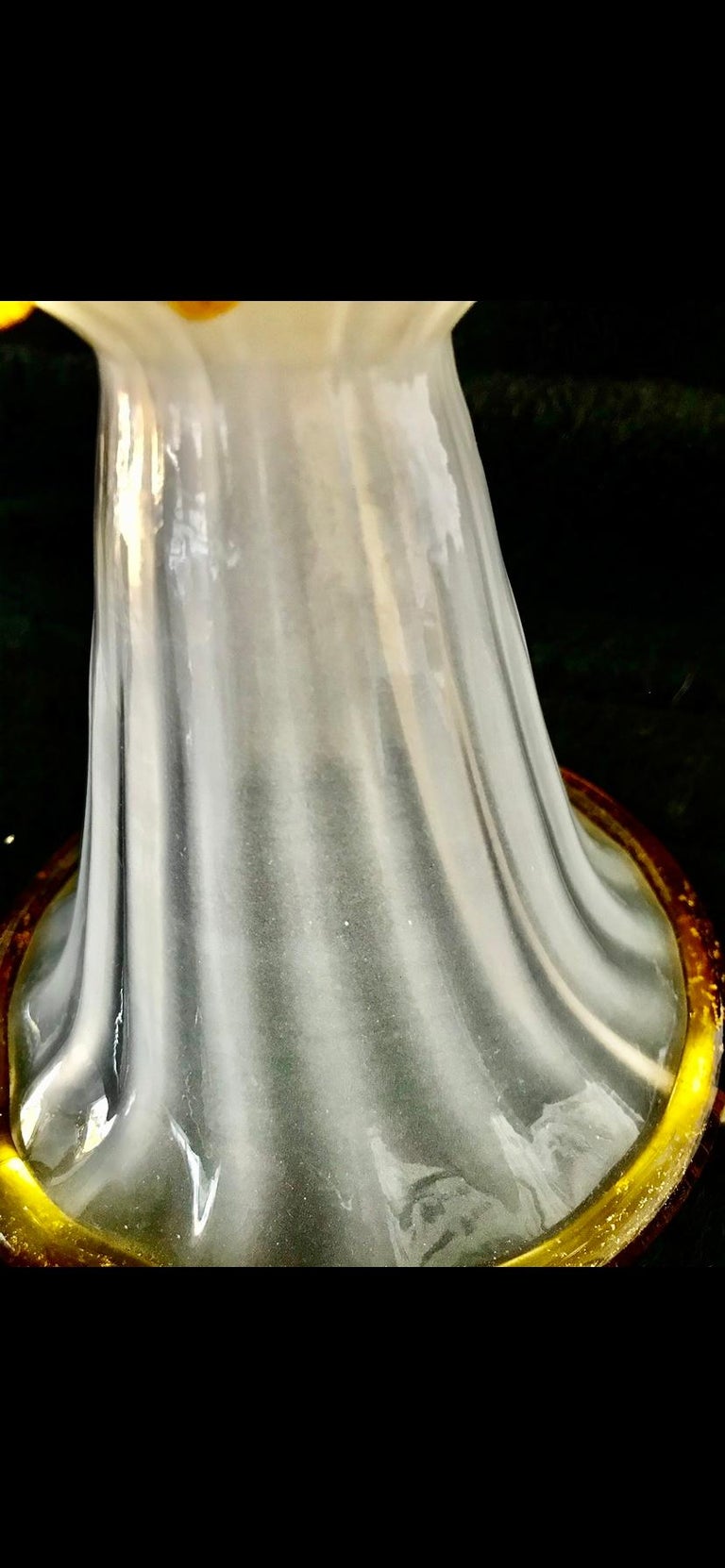 Barovier Table Lamp Glass Murano Pair, Italy, 1960 For Sale at 1stDibs