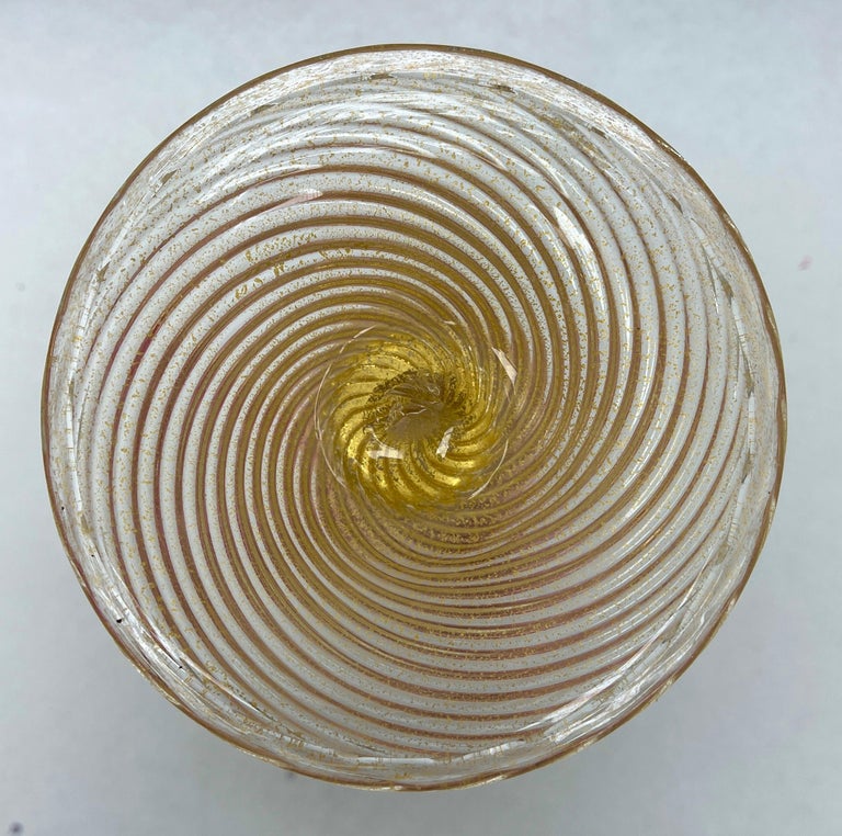 Barovier and Toso Decorative Murano Candelestick with Gold Rope ...