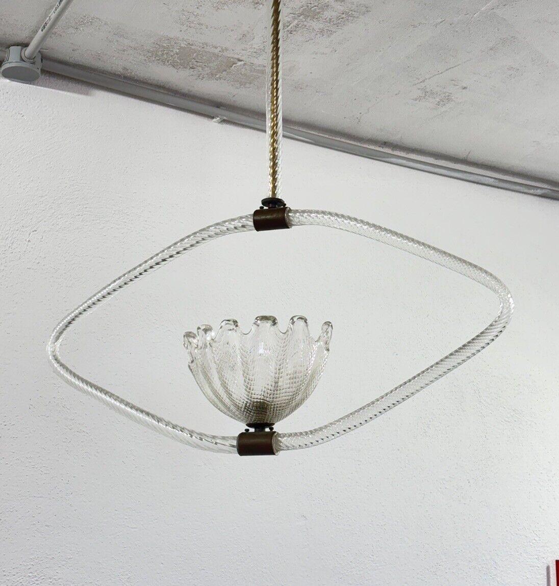 Barovier and Toso “Grosse Costolature”Lampadario Vetro Murano Mid-Century Design For Sale at 1stDibs