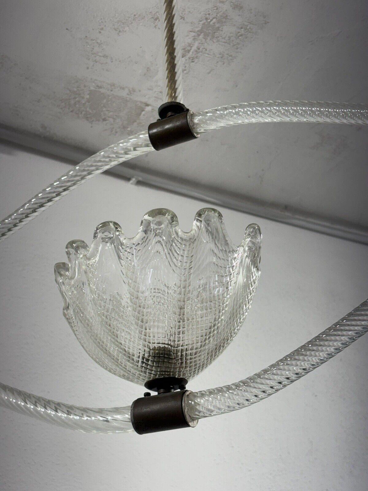 Barovier and Toso “Grosse Costolature”Lampadario Vetro Murano Mid-Century Design For Sale at 1stDibs