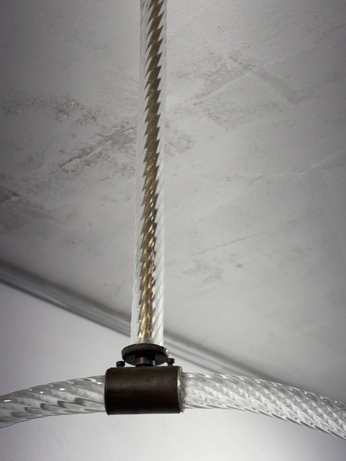 Barovier and Toso “Grosse Costolature”Lampadario Vetro Murano Mid-Century Design For Sale at 1stDibs