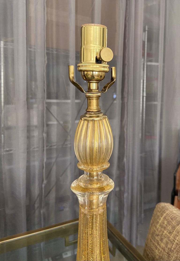 Barovier and Toso Murano Coronado d'Oro Glass Table Lamp For Sale at ...