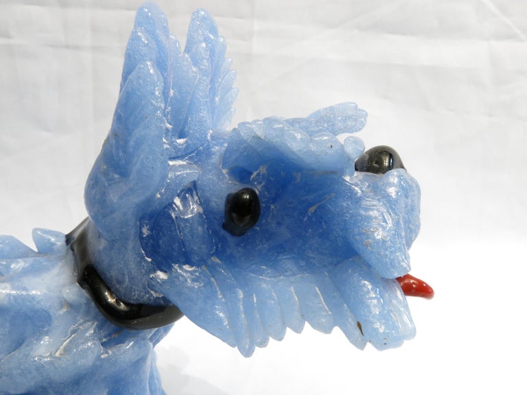 Barovier Toso Murano Light Blue Art Glass Puppy Dog Sculpture, 1970s ...