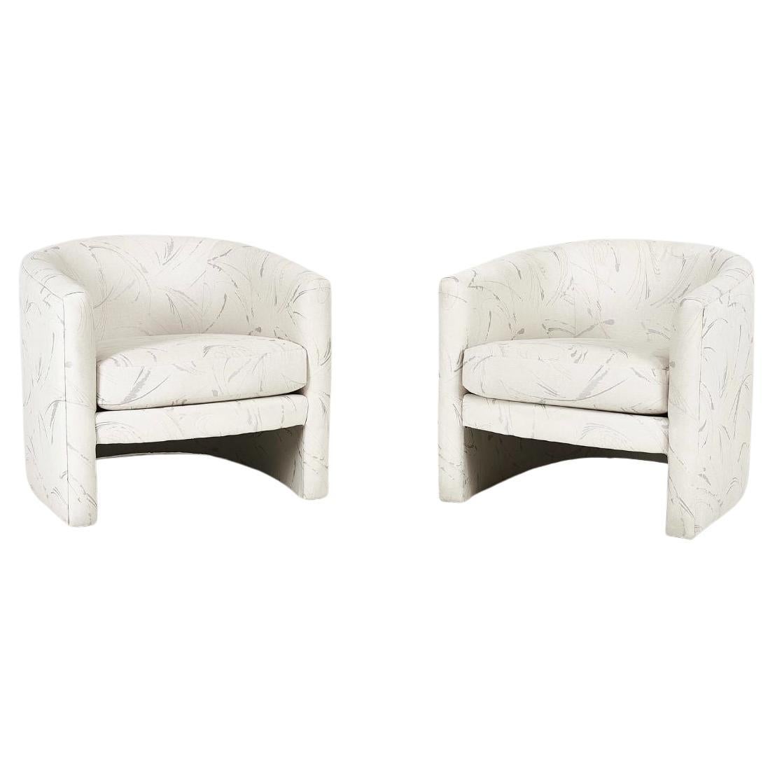 Modernist Barrel Back Club Lounge Chair by Preview at 1stDibs