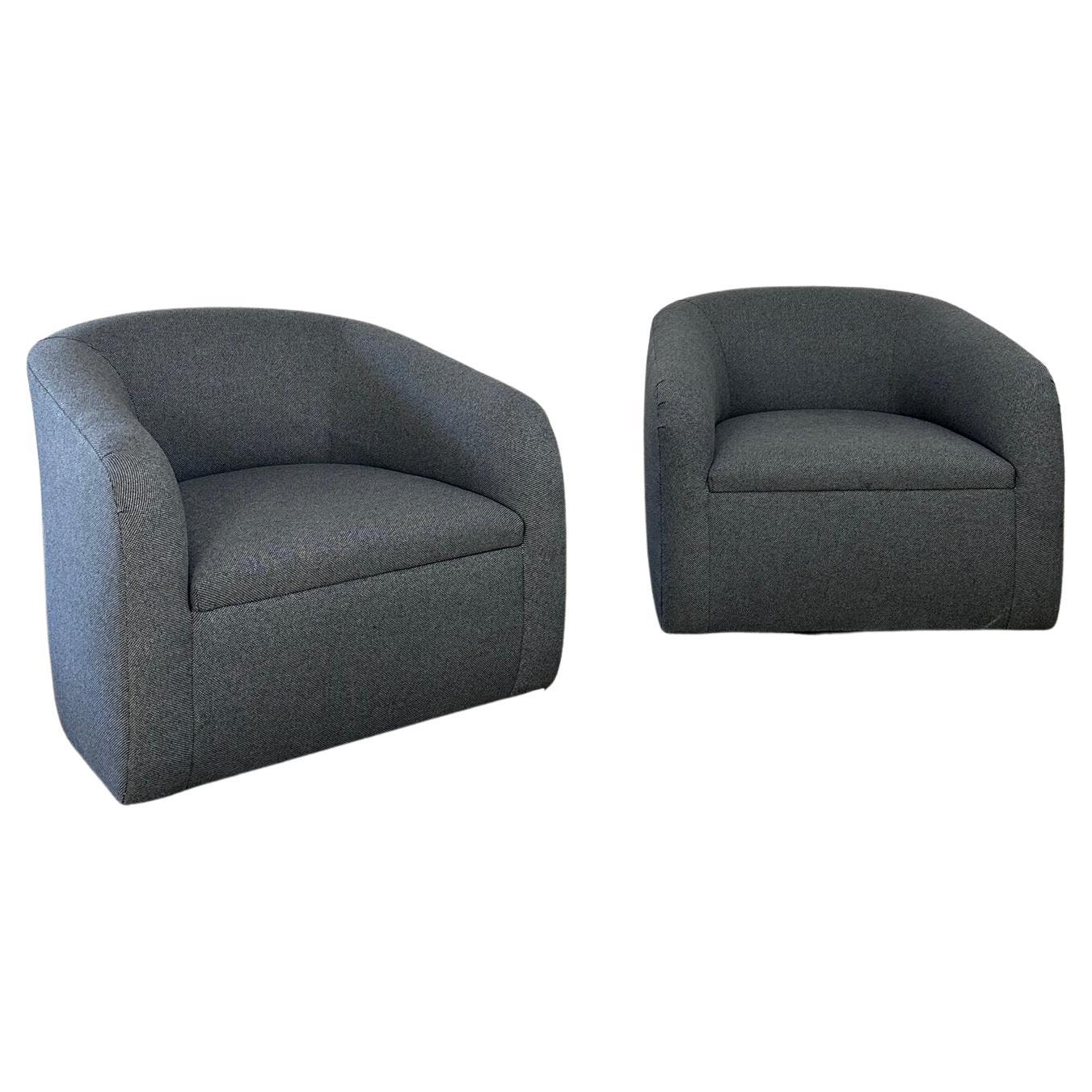 Barrel chairs in Wool - sold separately For Sale at 1stDibs