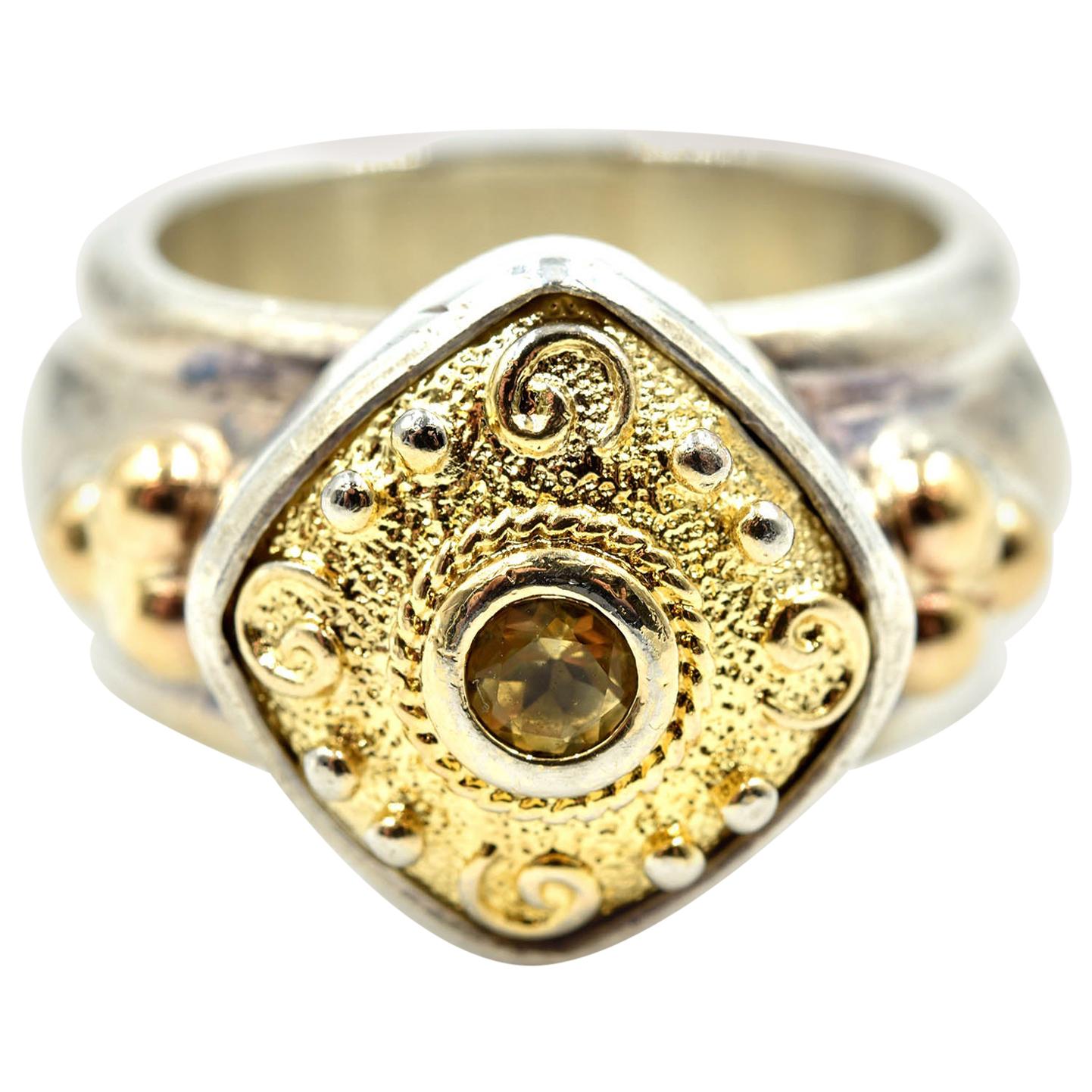 Barry Brinker Rose Gold Antique Roman Intaglio Ring at 1stdibs