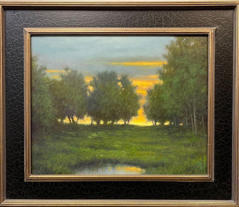 Barry DeBaun - Dusk, original Hudson River School impressionist ...
