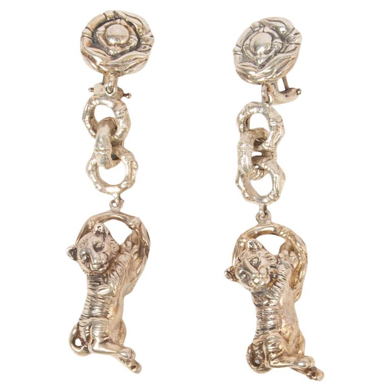 BARRY KIESELSTEIN-CROD sterling silver TIGER CUB Dangle Earrings For ...