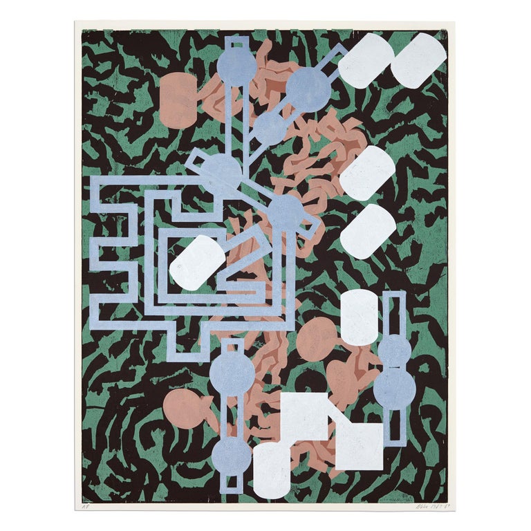 Barry Le Va - Barry Le Va, Sculptured Activities - Signed Woodcut Print ...