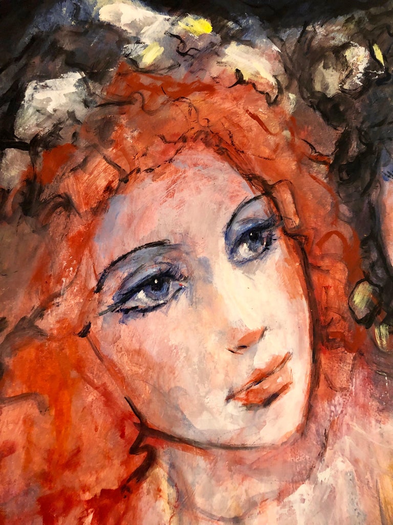 Barry Leighton-Jones - Large Vibrant Clown with Maidens Expressionist ...