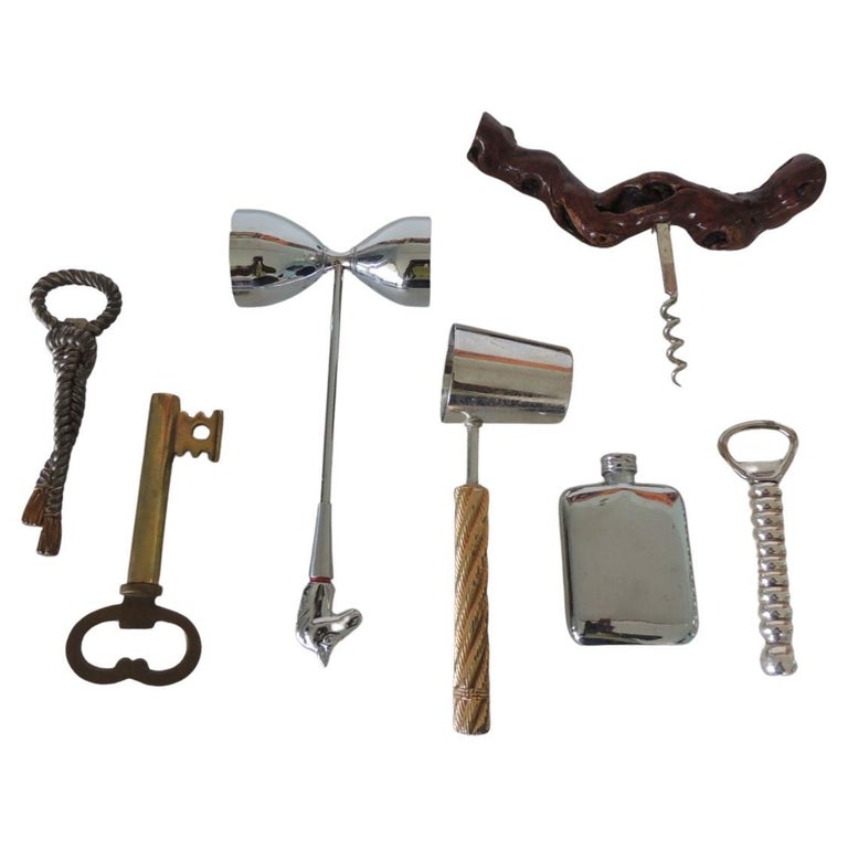 Bartender Collection of Bar Utensils Set of '7' For Sale at 1stDibs