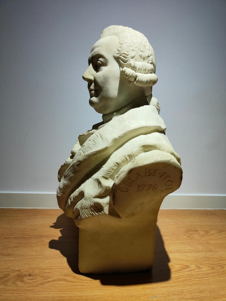 Barthélémy Blaise Marble Bust JJ Bachelier Signed and Dated B.Blaise ...