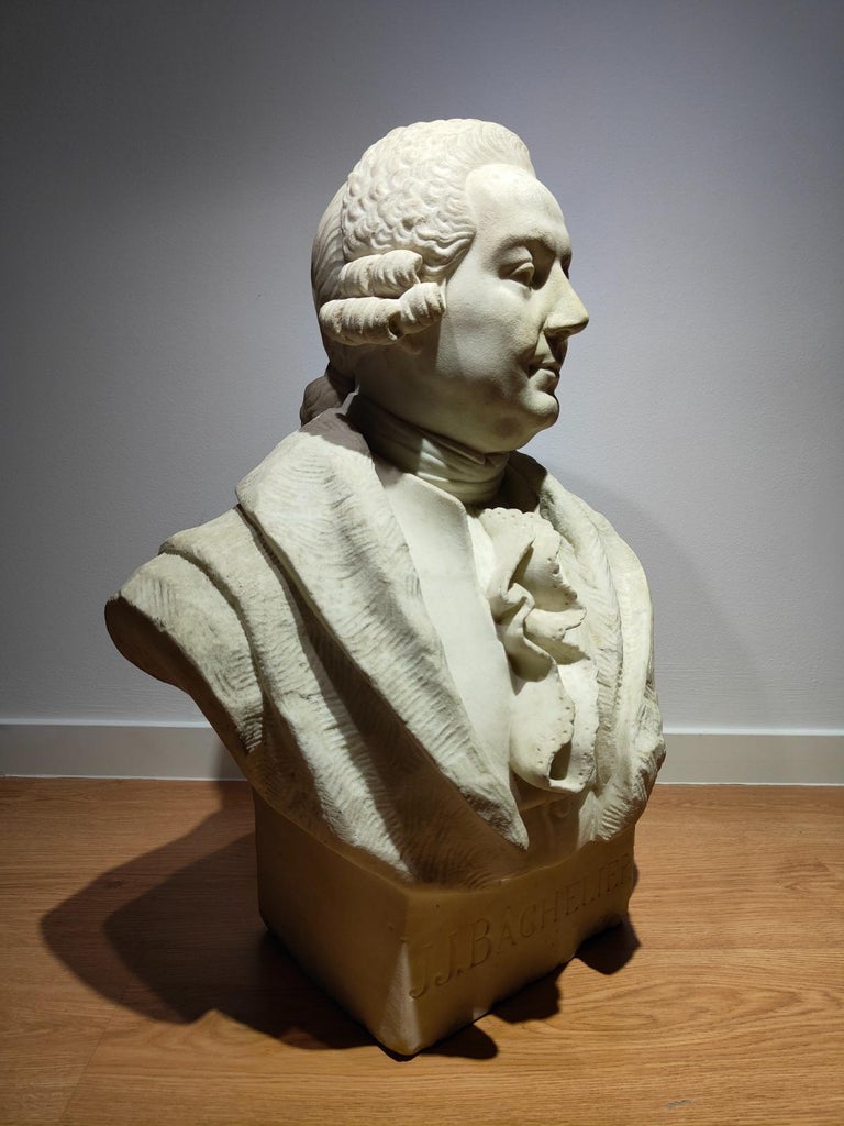Barthélémy Blaise Marble Bust JJ Bachelier Signed and Dated B.Blaise ...