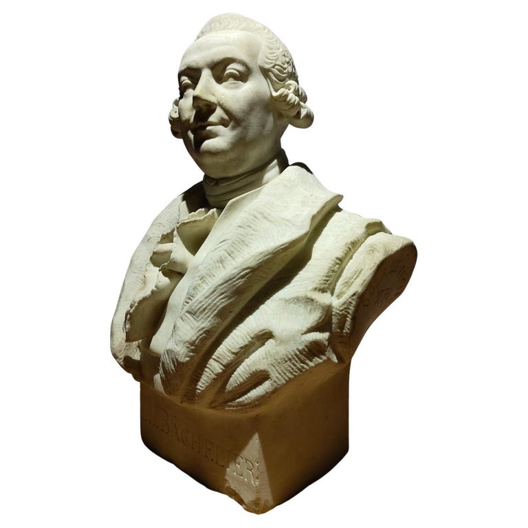 Barthélémy Blaise Marble Bust JJ Bachelier Signed and Dated B.Blaise ...