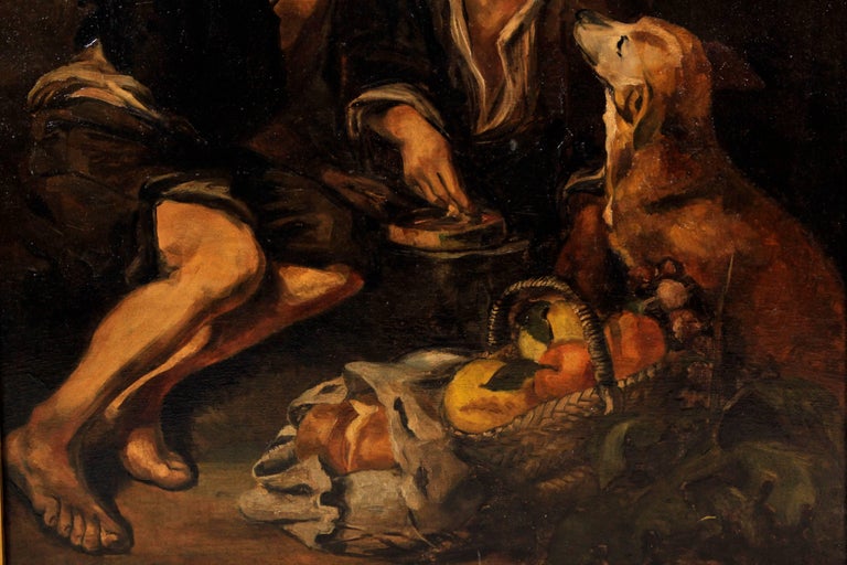 Bartolome Esteban Murillo's "Kuchenesser" Oil on Canvas Reproduction, circa 1890 For Sale at 1stDibs