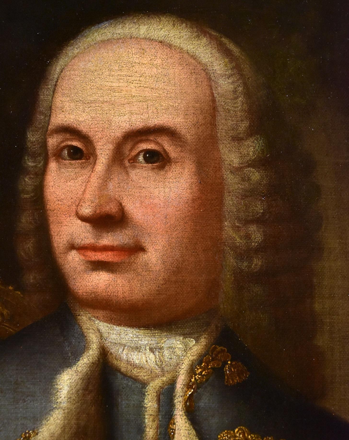 Portrait of an art Collector, Nazari Oil Paint 18th Century Italian Old ...