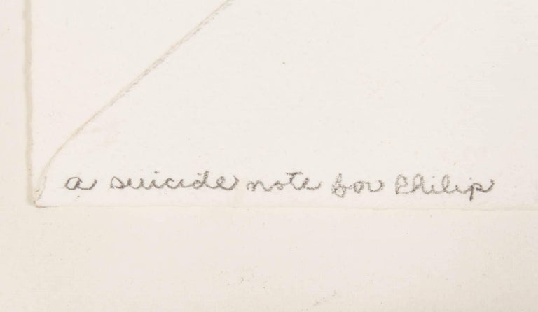 Barton Lidice Benes - Suicide Note, Framed Conceptual Art Piece ...