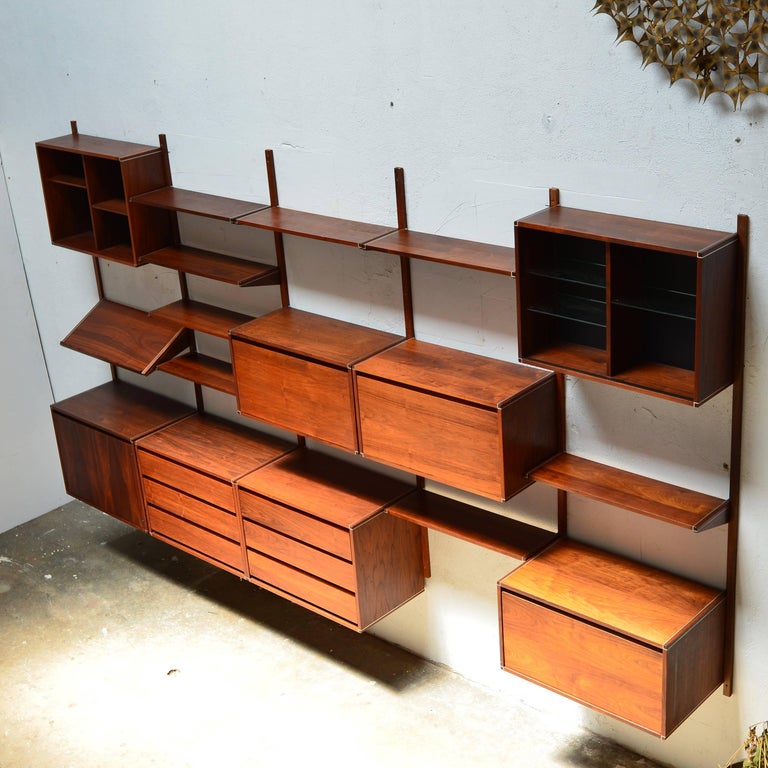 Barzilay Walnut Wall Unit at 1stDibs | barzilay wall unit