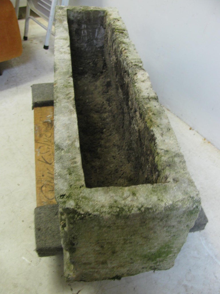 Bas Relief Cast Stone Oblong Planter with Castle and Crusaders at ...