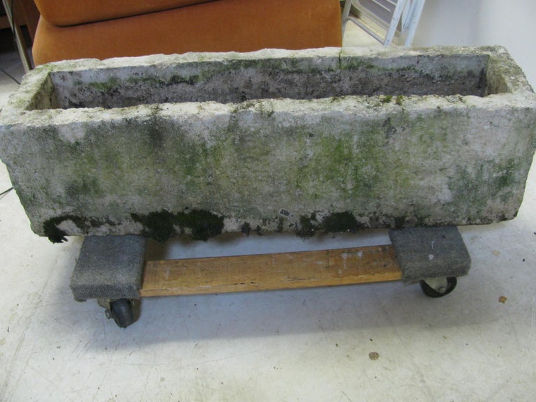 Bas Relief Cast Stone Oblong Planter with Castle and Crusaders at ...