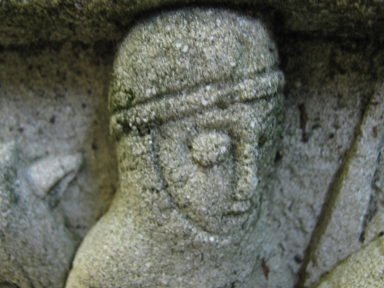 Bas Relief Cast Stone Oblong Planter with Castle and Crusaders at ...