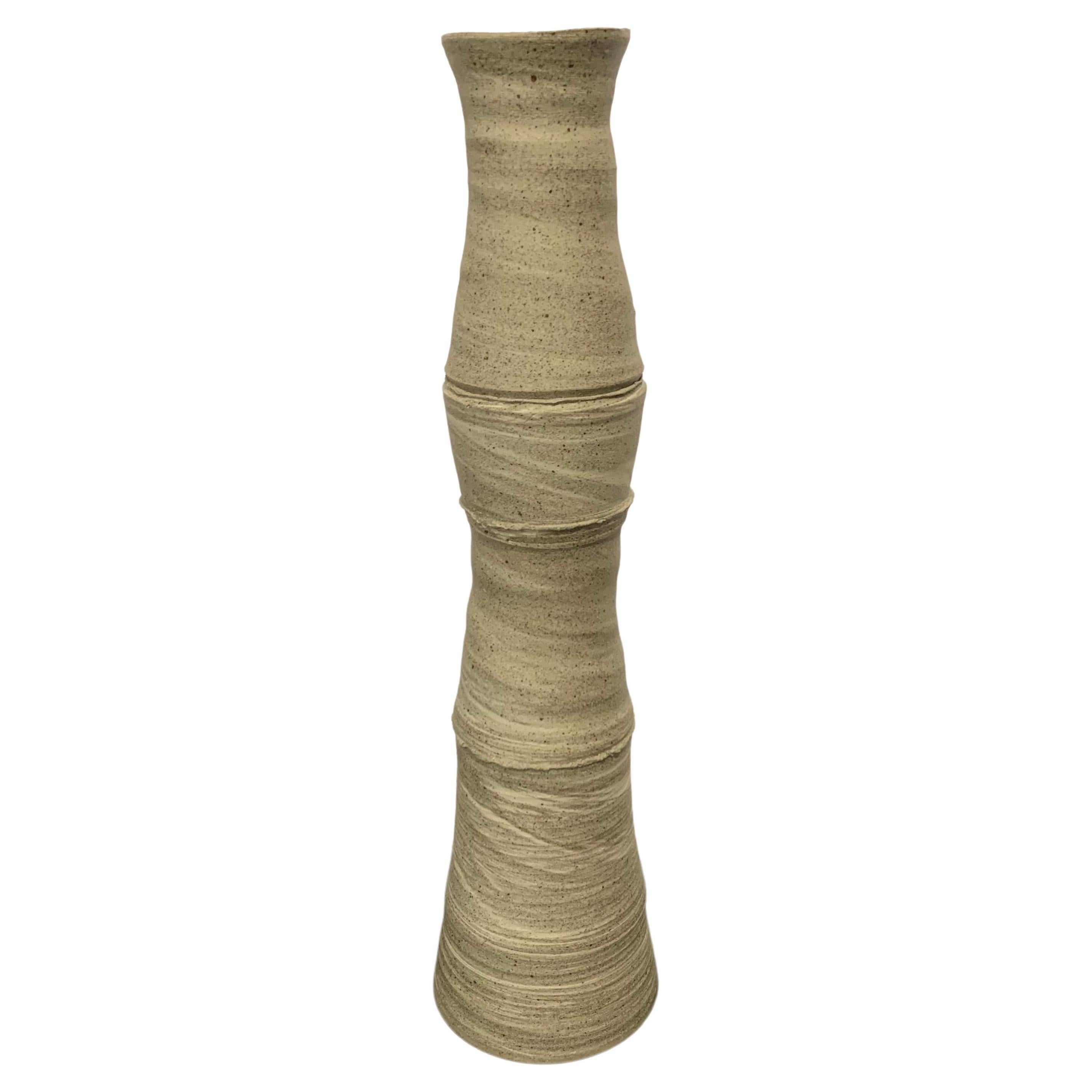 Sand Color Vertebrae Design Thin Stoneware Vase, Germany, Contemporary ...
