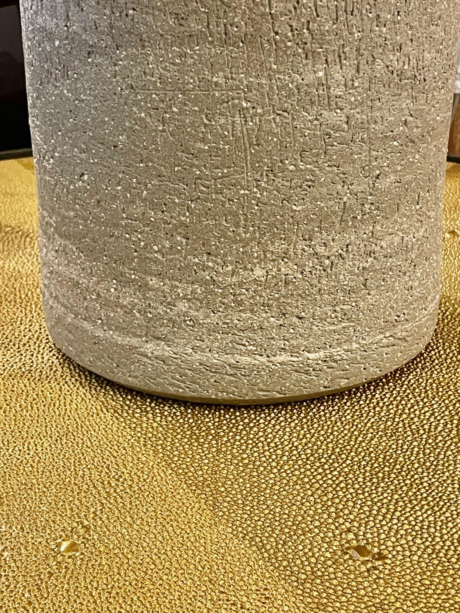 Basalt Rock Cylinder Shaped Lamp With Shade, Germany, Contemporary For ...