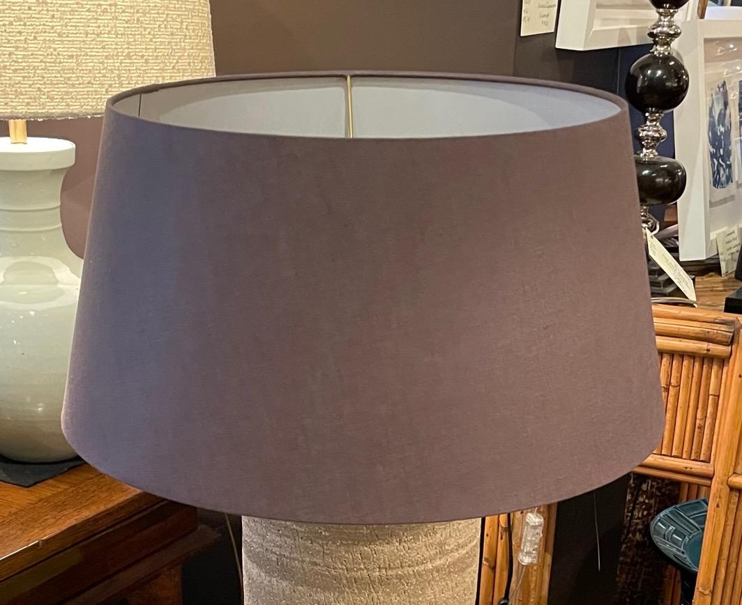 Basalt Rock Cylinder Shaped Lamp With Shade, Germany, Contemporary For ...