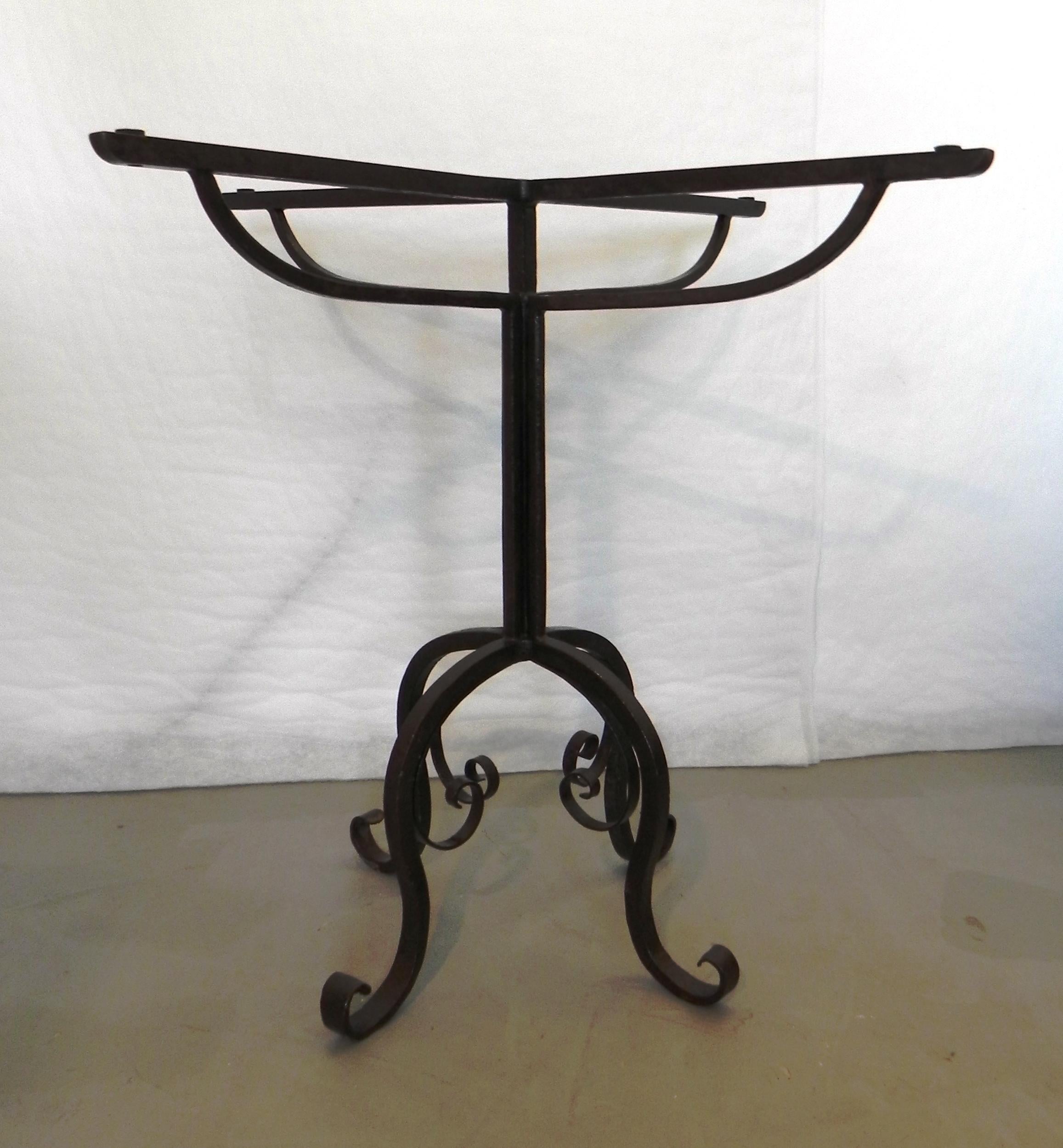 wrought iron coffee table base, 60s For Sale at 1stDibs