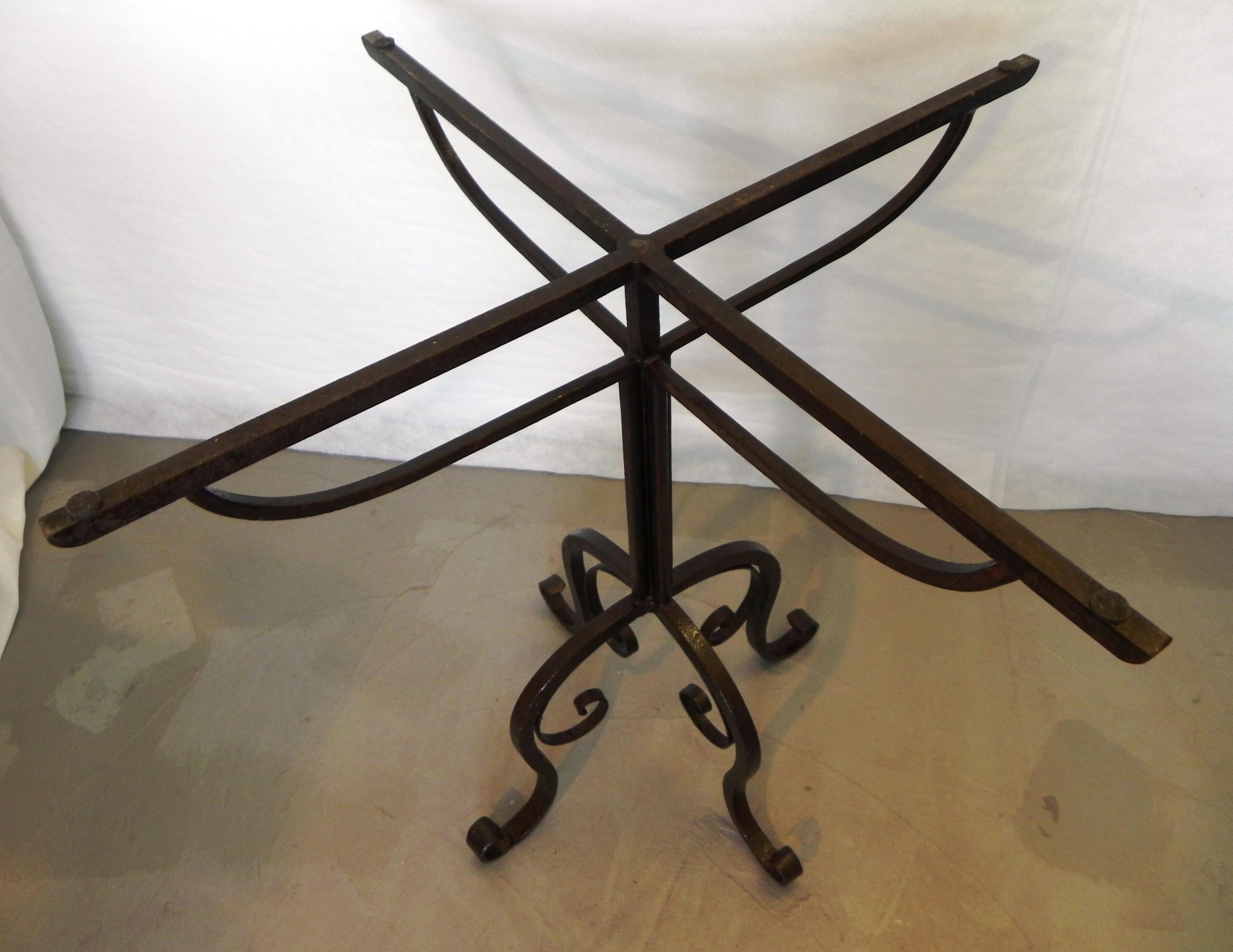 wrought iron coffee table base, 60s For Sale at 1stDibs