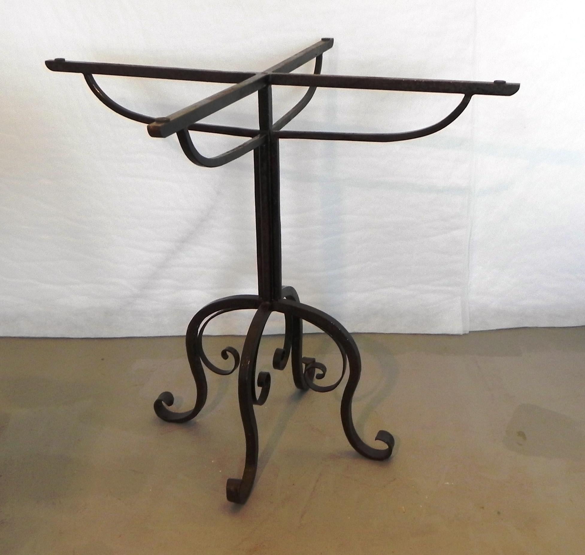 wrought iron coffee table base, 60s For Sale at 1stDibs