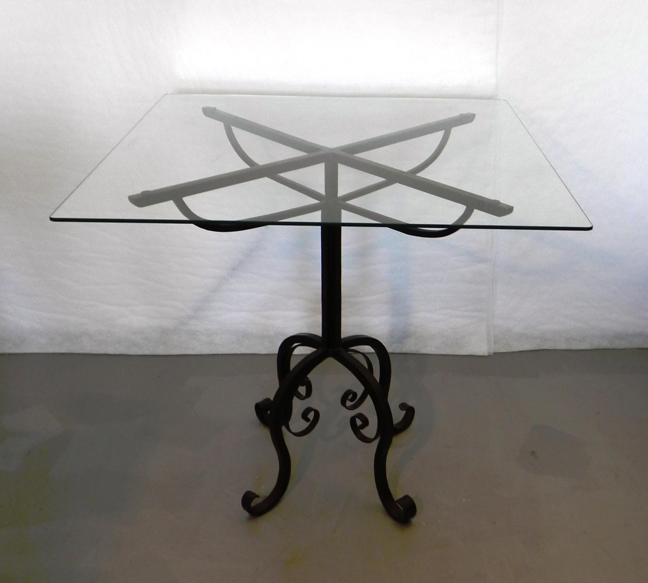 wrought iron coffee table base, 60s For Sale at 1stDibs