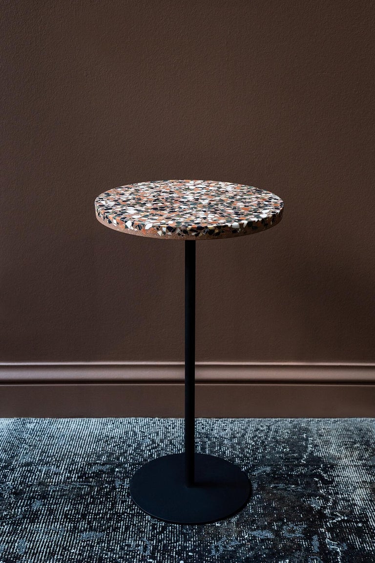 Basic Metal Feet and Terrazzo Surface Side Table For Sale at 1stDibs