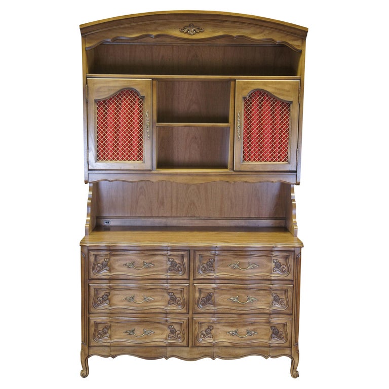 Basic Witz French Provincial Serpentine Fruitwood Chest Of Drawers and ...