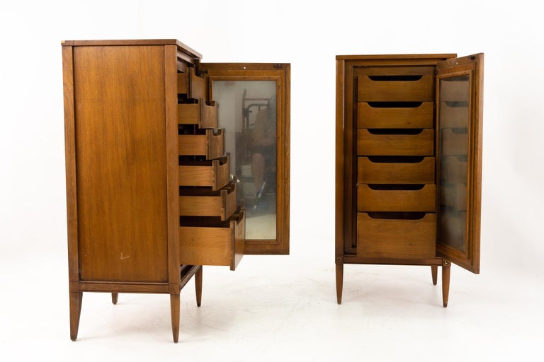 Basic Witz Furniture Mid Century Vanity Jewelry Chest at 1stDibs