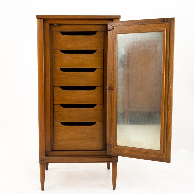 Basic Witz Furniture Mid Century Vanity Jewelry Chest at 1stDibs