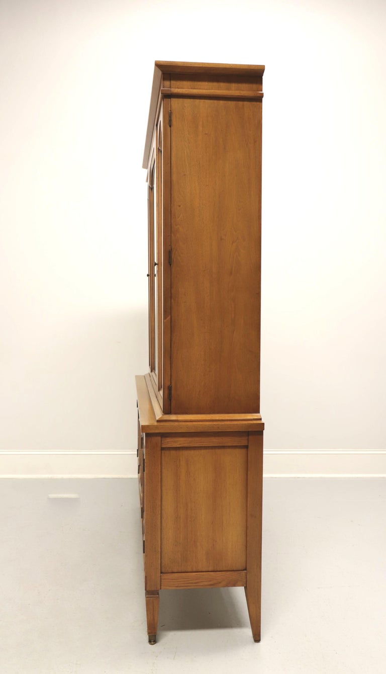 BASIC WITZ Mid 20th Century Pecan Mediterranean Style China Cabinet For ...