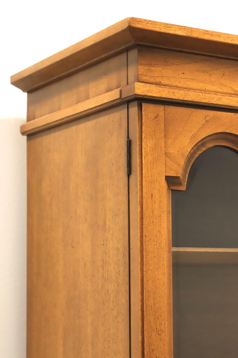 BASIC WITZ Mid 20th Century Pecan Mediterranean Style China Cabinet For ...