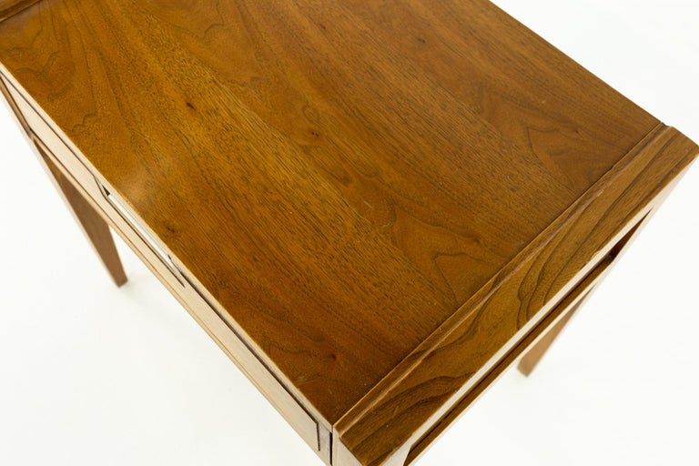 Basic Witz Mid Century Walnut Nightstands, Pair For Sale at 1stDibs ...