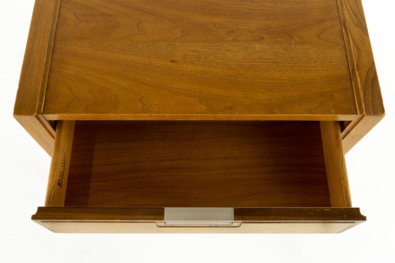 Basic Witz Mid Century Walnut Nightstands, Pair For Sale at 1stDibs ...
