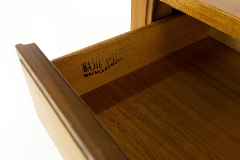 Basic Witz Mid Century Walnut Nightstands, Pair For Sale at 1stDibs ...