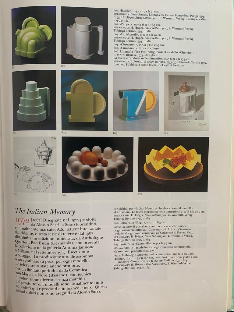 Basilico Model Teapot by Ettore Sottsass for Alessio Sarri Editions For ...