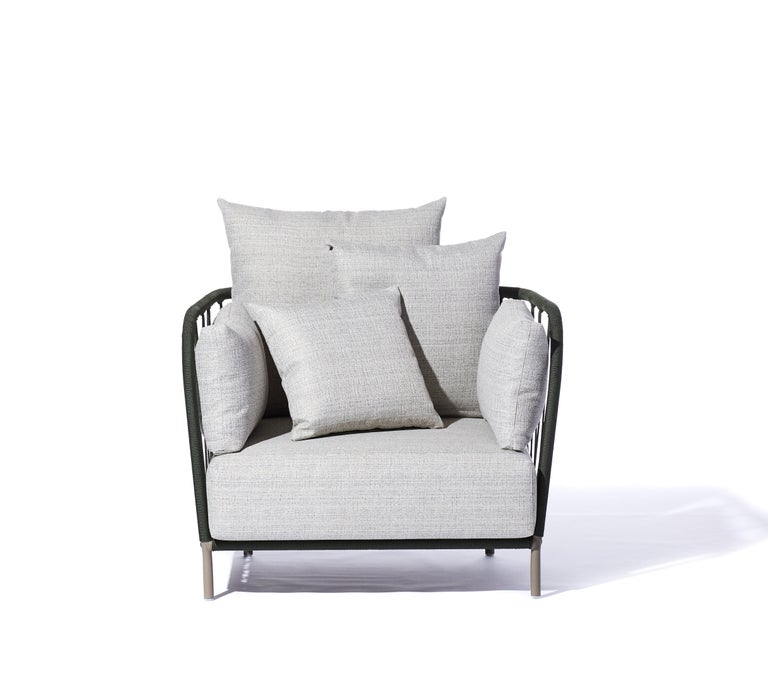 Bask Brazilian Contemporary Outdoor Metal Armchair by Lattoog For Sale ...