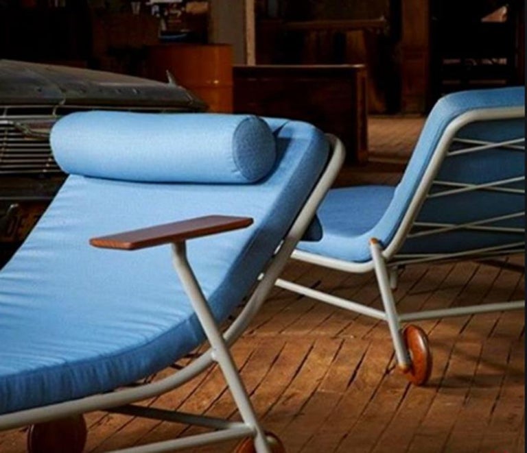 Bask Brazilian Contemporary Outdoor Metal Chaise Longue by Lattoog For ...