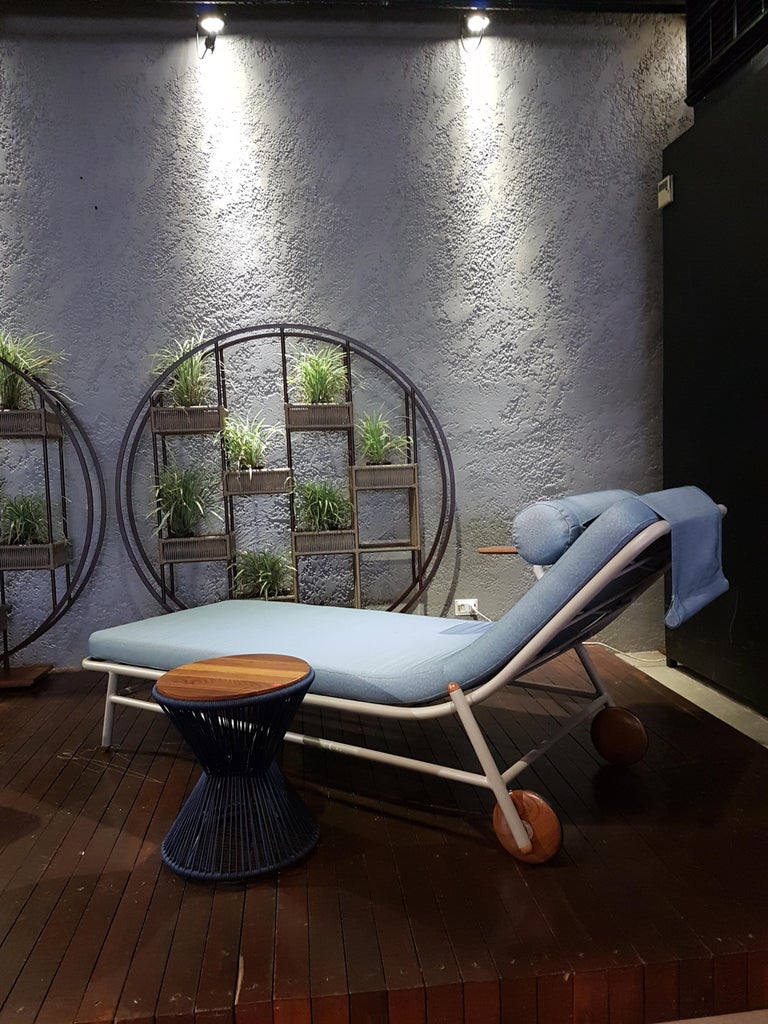 Bask Brazilian Contemporary Outdoor Metal Chaise Longue by Lattoog For ...