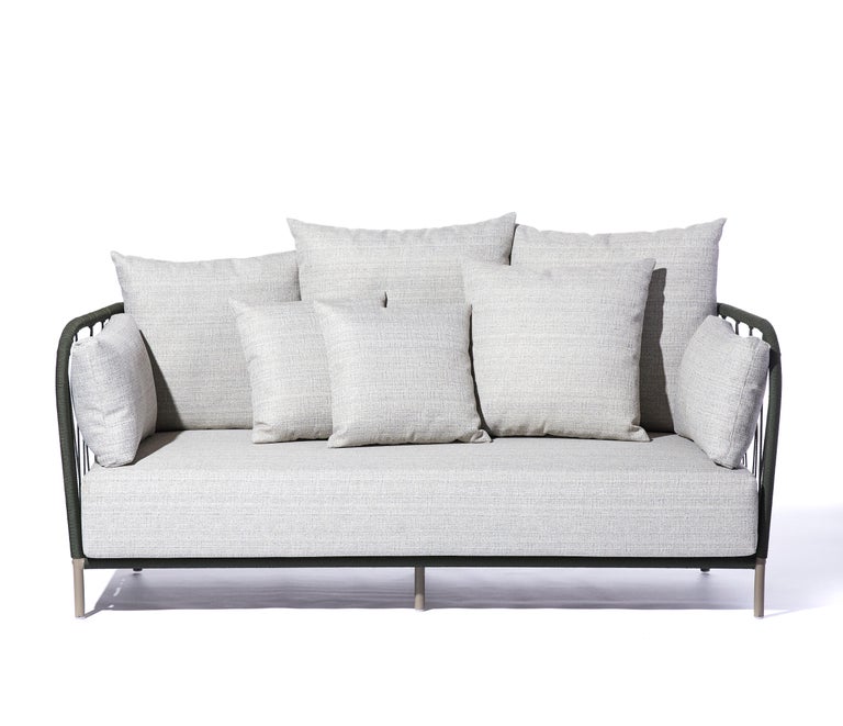 Bask Brazilian Contemporary Outdoor Metal Sofa by Lattoog For Sale at ...